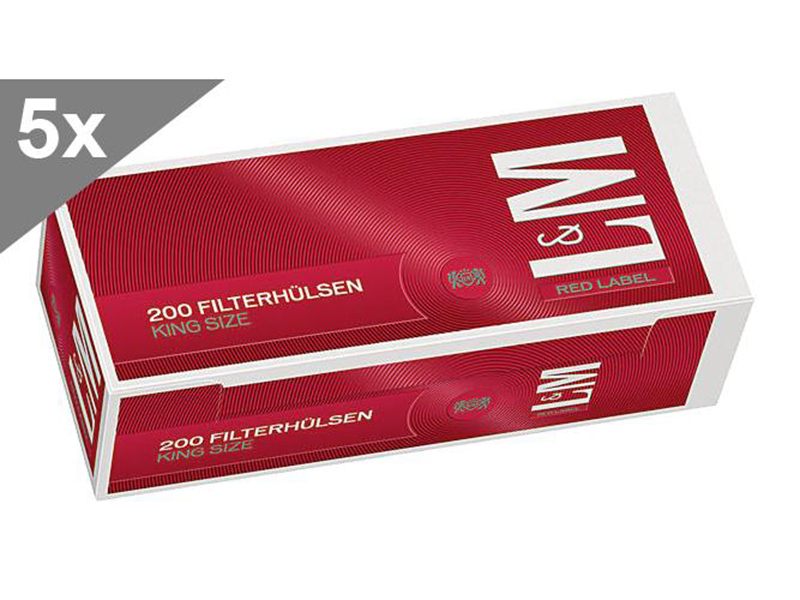 Wholesale L&M Red Label, 200 cigarette tubes, 5p package