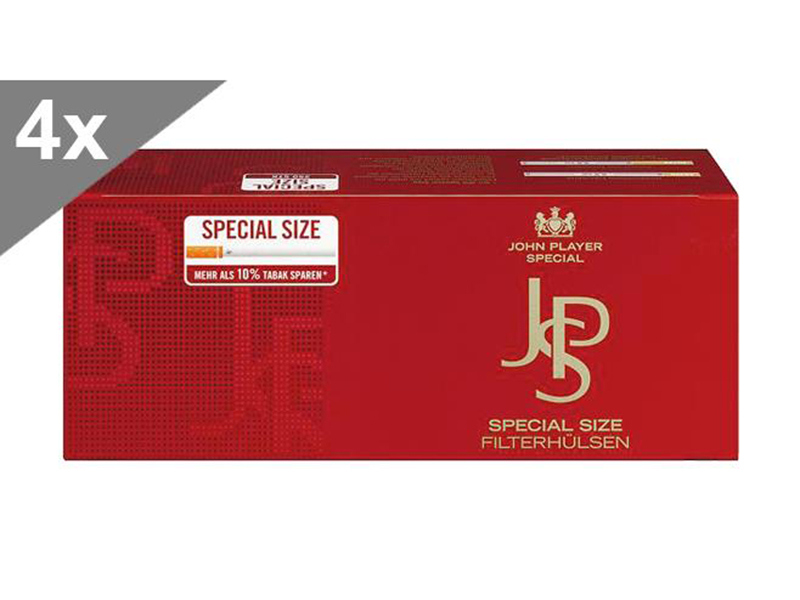 Wholesale JPS Red Special Size, 250 cigarette tubes, 4p package