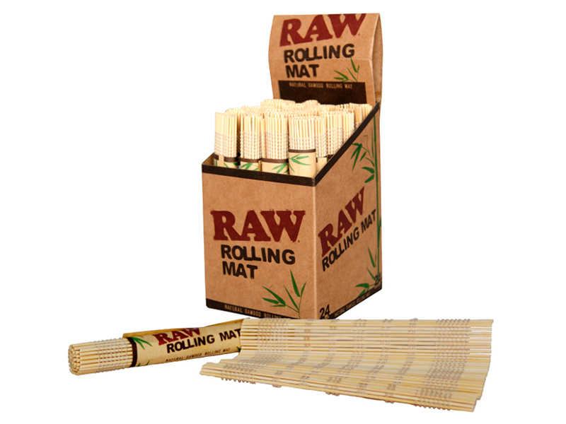 Wholesale RAW Rolling Mat Bamboo, 110 mm, 24p display