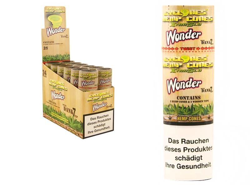 Cyclones Blunts Hemp Cones - WONDER (Wonder Berry), 12x2pcs Display