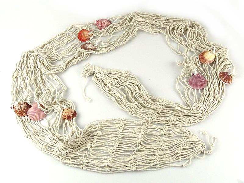 Fischnetz mit Muscheln, Circa 100 x 200 cm