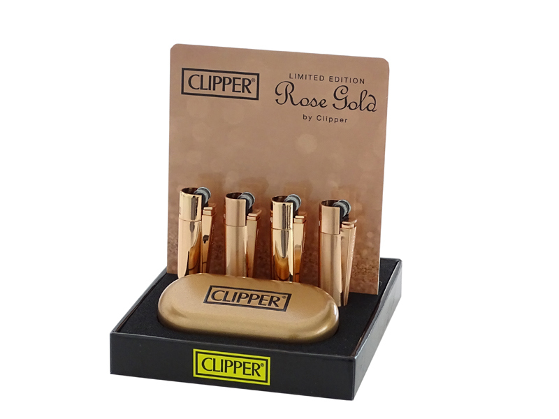 Wholesale Clipper Metal Micro ROSE GOLD incl. present boxes, 12p Disp