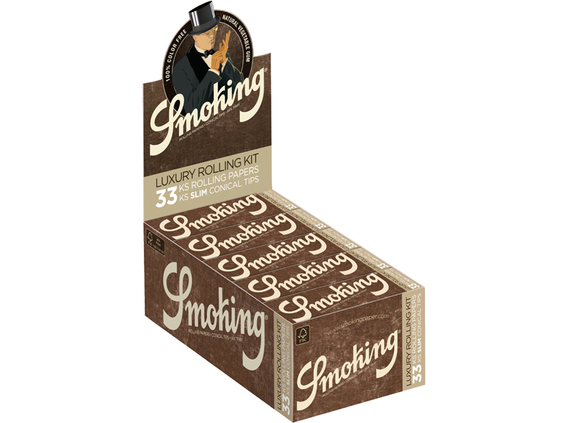 Wholesale Smoking Brown Luxury Rolling Kit 25 booklets each 33 leaves