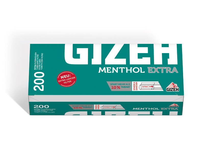 Großhandel Gizeh Menthol Extra 200er Hülsen