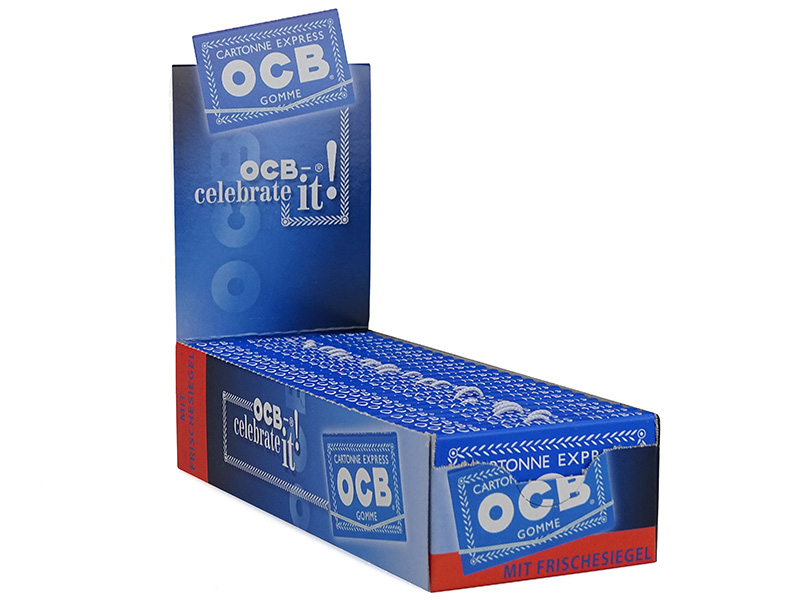 Wholesale OCB Blue Doublet with elastic band 25 booklets each 100 lea