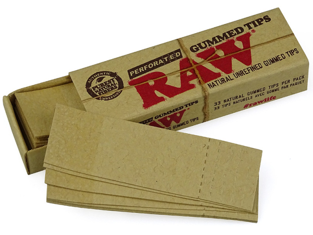 Großhandel Raw Filter Tips (ungebleicht) gummiert 50 Hefte je 50 Blat