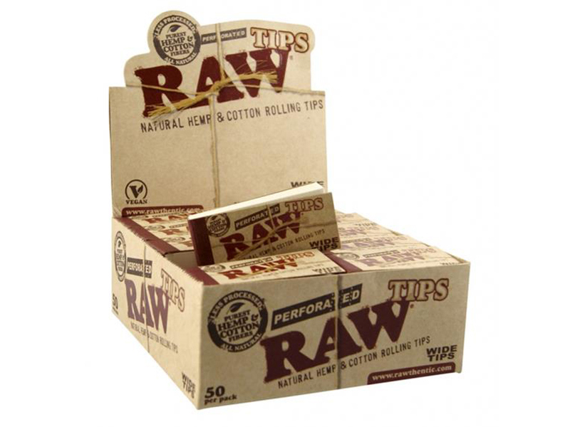 Großhandel Raw Wide Filter Tips (perforiert) 50 Hefte je 50 Filter Ti