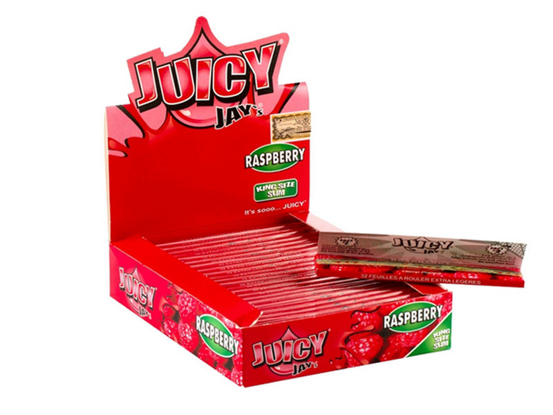 Juicy Jay`s Raspberry King Size Slim 24 Hefte je 32 Blatt