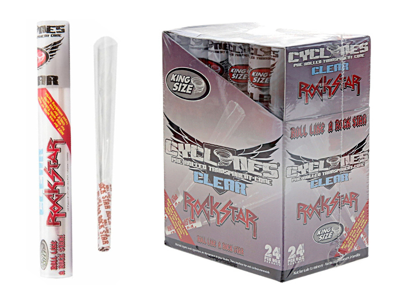 Cyclones Cone CLEAR "Rockstar", King Size 24er Display