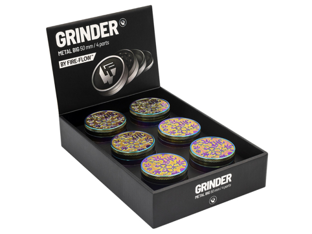 Grinder Icy "THC Molecules" Metal, 4-tlg.: Ø 50 mm