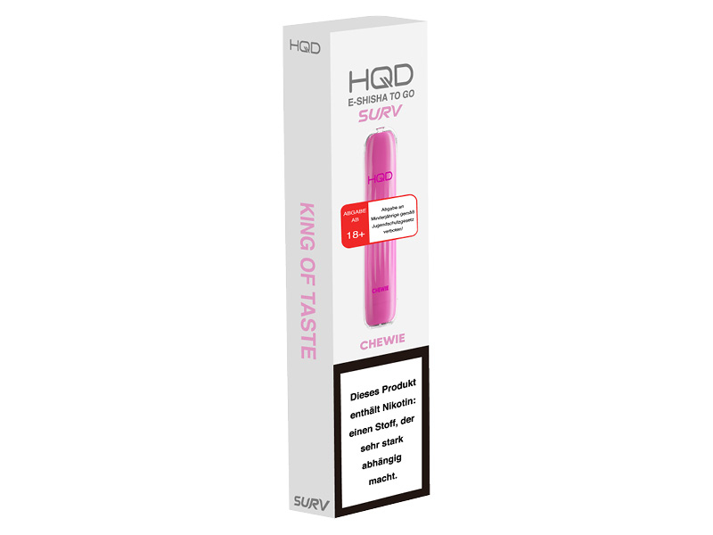 HQD SURV - Bubble Gum/ Chewie (Kaugummi) - Einweg E-Shisha - 18 mg