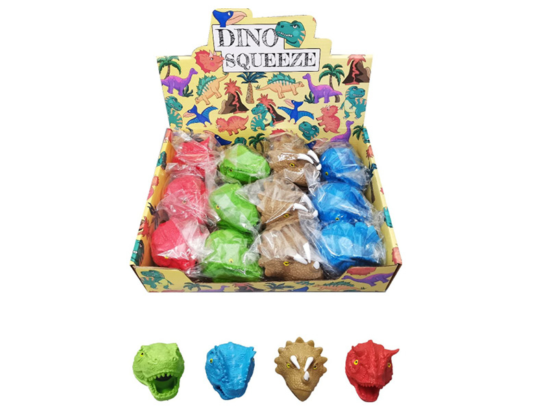Squeeze "Dino Head", 7.5 x 8.5 x 7cm; 12er Display