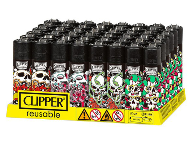 Clipper Large SKULLS N FLOWERS, 48er Display
