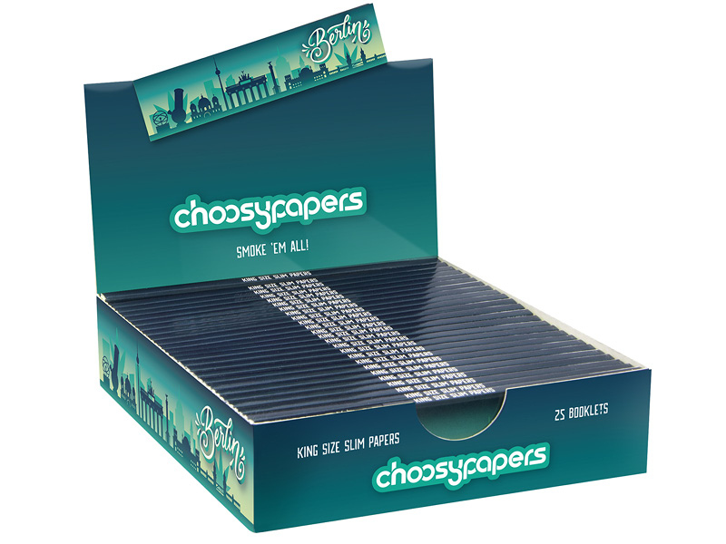Choosypapers King Size Slim "Berlin Skyline", 108x44mm, 25 Hefte je 3