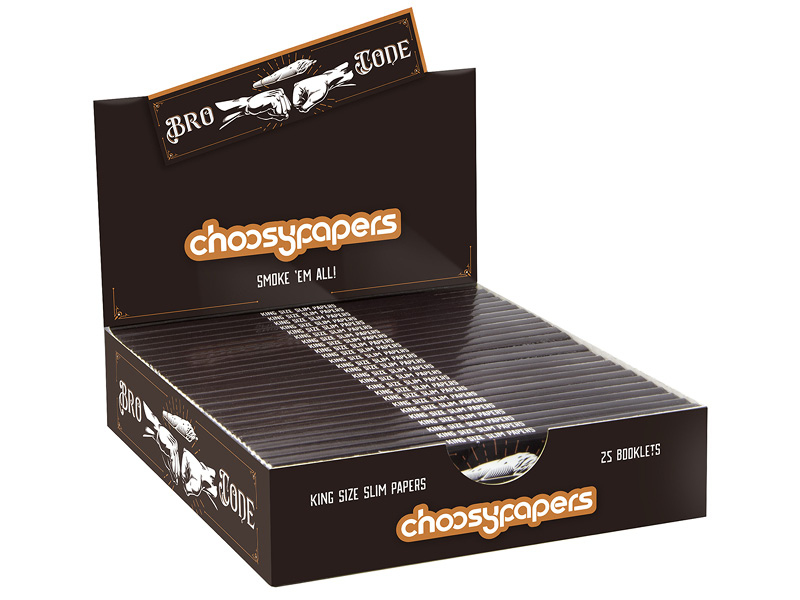 Choosypapers King Size Slim "Bro Code", 108x44mm, 25 Hefte je 32 Blat