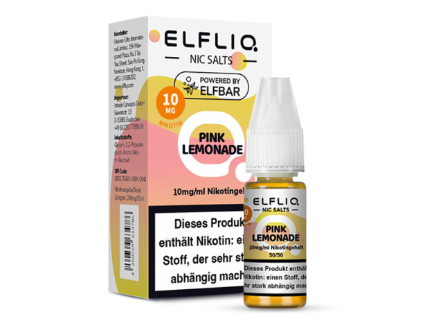 ELFBAR Elfliq - Pink Lemonade (pinke Limonade) - Liquid - 10 mg/ml