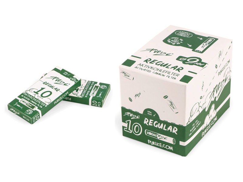 PURIZE "10 Purize", Weiß; Regular Size, 20er Pack á 10 Filter; Aktivk