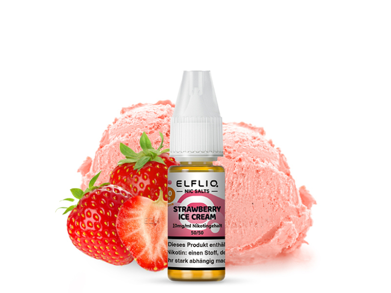 ELFBAR Elfliq - Strawberry Ice Cream (Erdbeer-Eis) - Liquid - 10 mg/m