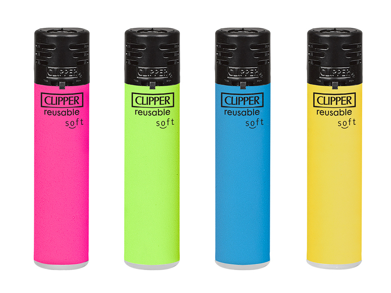 Clipper Jetflame Large SOFT TOUCH FLUO, 48er Display