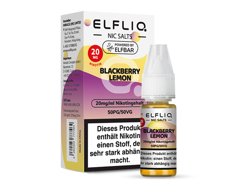 ELFBAR Elfliq - Blackberry Lemon (Brombeere, Zitrone) - Liquid - 20 m
