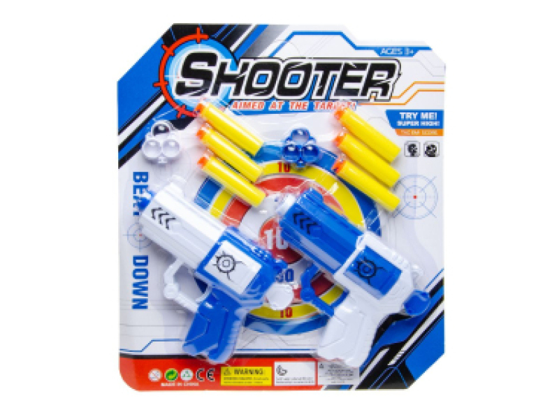 SHOOTER GUNs , blau/weiß. 2er Set