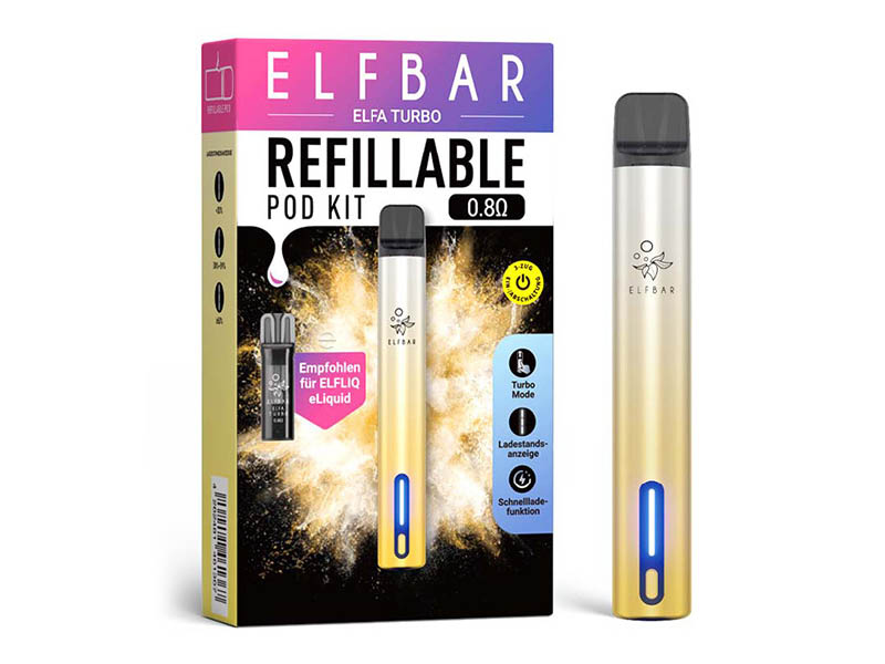ELFBAR ELFA Refillables - Turbo Kit - aurora gold