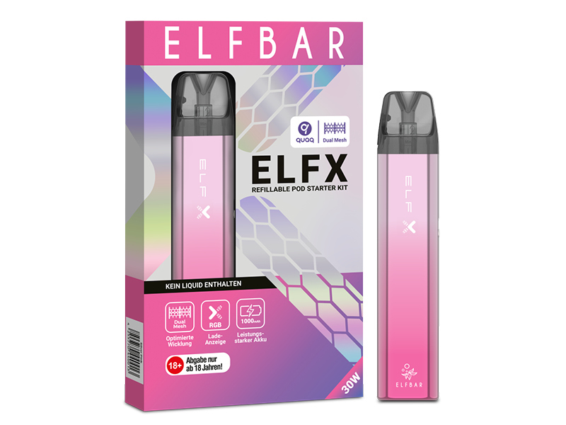 ELFBAR ELFX - Refillable Kit "silver pink"