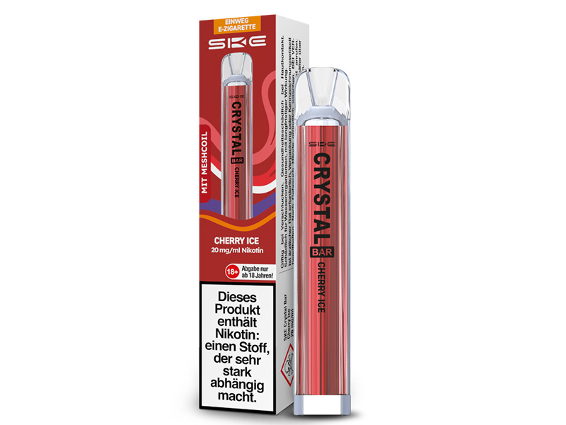 Crystal Bar - Cherry Ice (Kirsche, Eis) - E-Shisha - 2% Nikotin - 600
