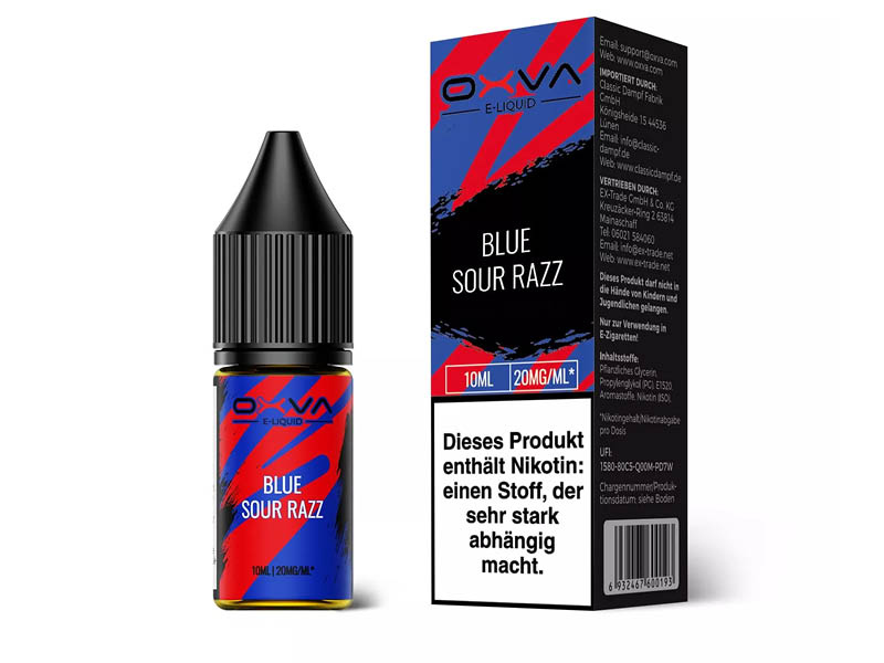 Oxva - Blue Sour Razz (Blaubeeren, Himbeere) - Liquid - 20 mg - 10 ml