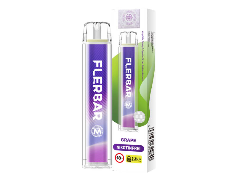 Flerbar M Zero - Grape (Weintraube) - E-Shisha - 0mg - 600 Züge