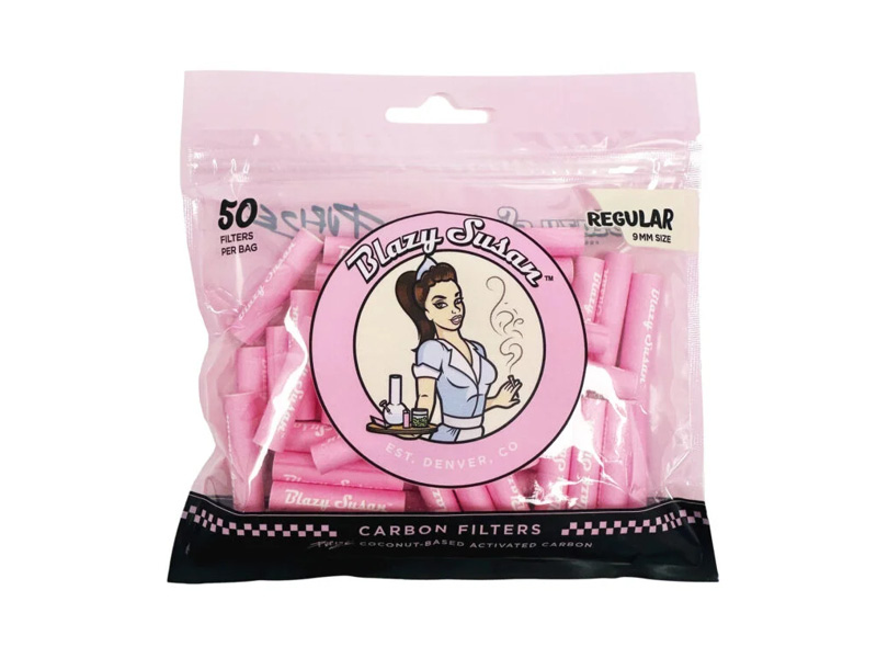 PURIZE Blazy Susan Pink, 50er Pack., Regular Size 9mm, Aktivkohlefilt