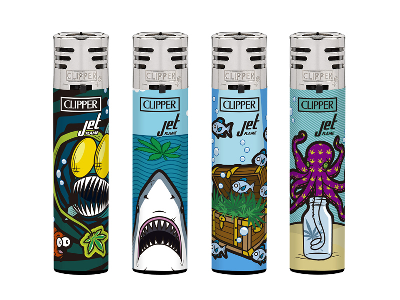 Clipper Jetflame Large DEEP WEED, 48er Display