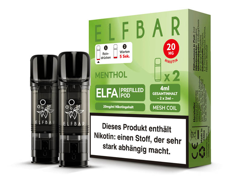 ELFBAR ELFA Prefilled Pod - Menthol - 20mg - 2er Set