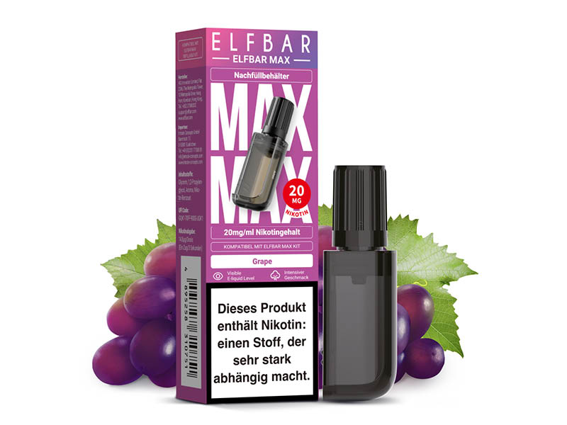 ELFBAR Max Pod - Grape (Traube) - E-Shisha - 20mg