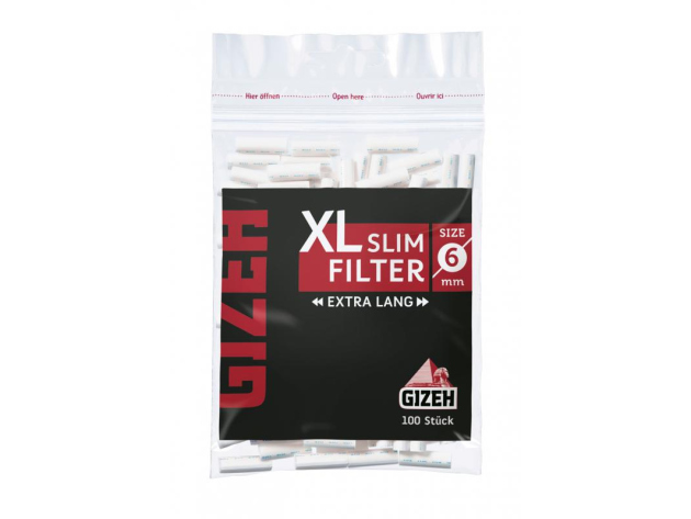 Wholesale Gizeh XL Slim Filter Extra Long (6mm), 20 bags each 100 fil