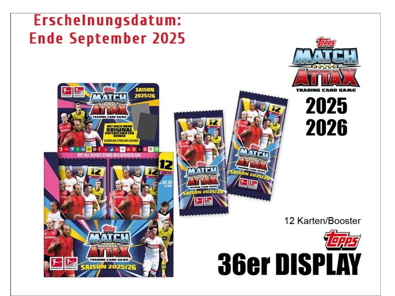 Match Attax Bundesliga 2025/2026 - Booster; 36er Display