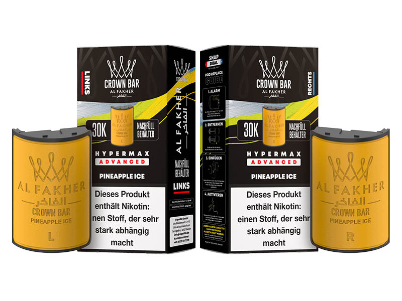 Pods (1x links & 1x rechts) - Al Fakher 30K Hyper Max - Advanced - Bi