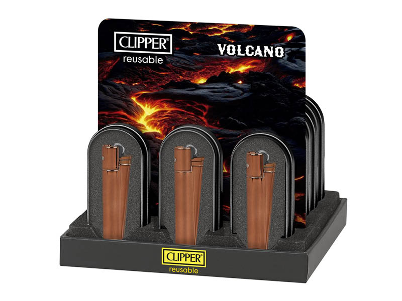 Clipper Metal Large VOLCANO mit Geschenkboxen, 12er Display