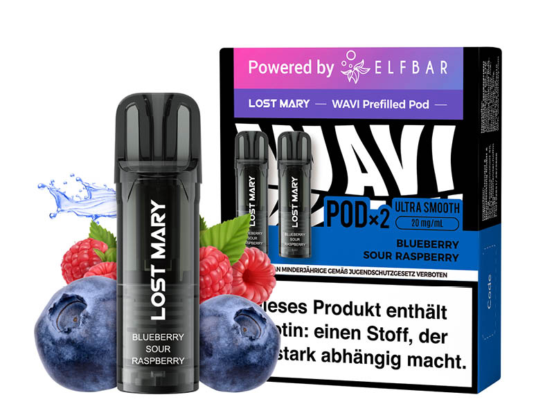 Lost Mary WAVI Prefilled Pod - Blueberry Sour Raspberry (Blaubeere, S