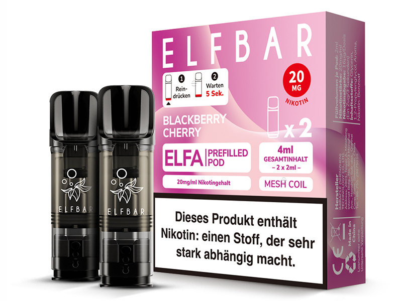 ELFBAR ELFA Prefilled Pod - Blackberry Cherry (Brombeere, Kirsche)