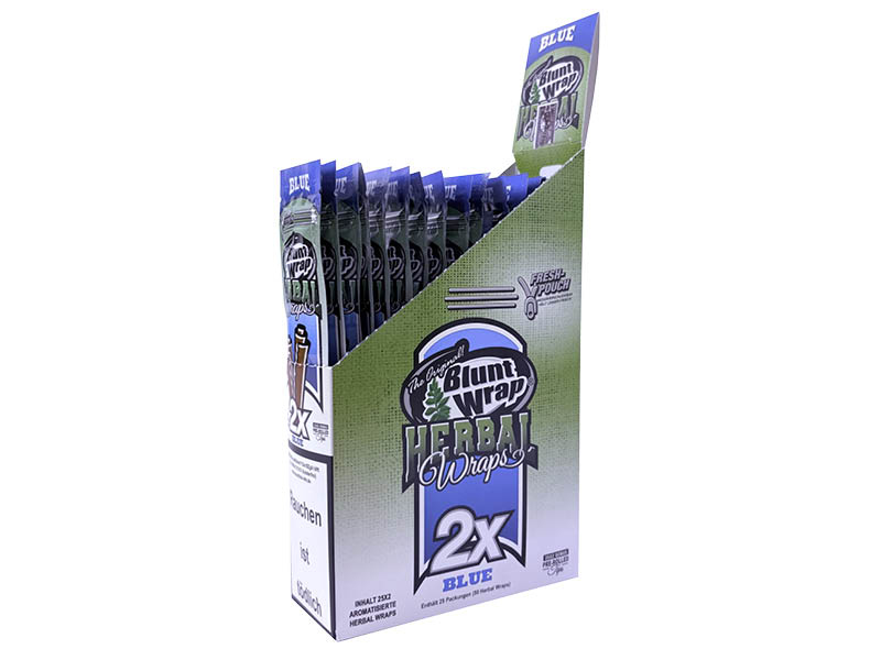 Blunt Wrap Herbal Wraps - Blue, 25er Display