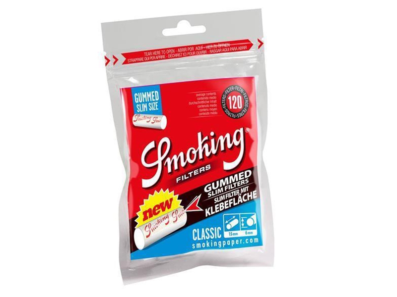 Wholesale Smoking Filter Classic Slim with adhesive surface 10 bags e