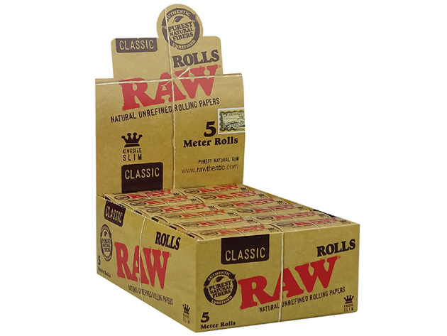 Großhandel RAW Classic Rolls Slim 24 Rolls je 5 Meter